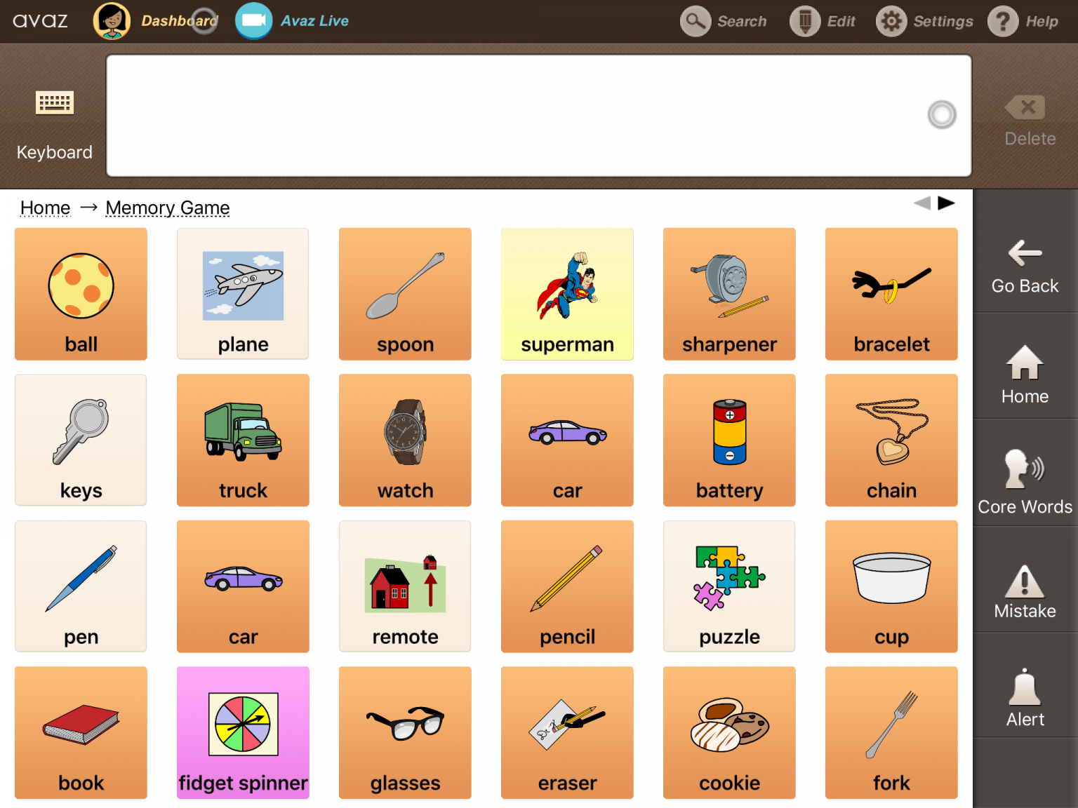 Memory Game with AAC - Avaz Inc.